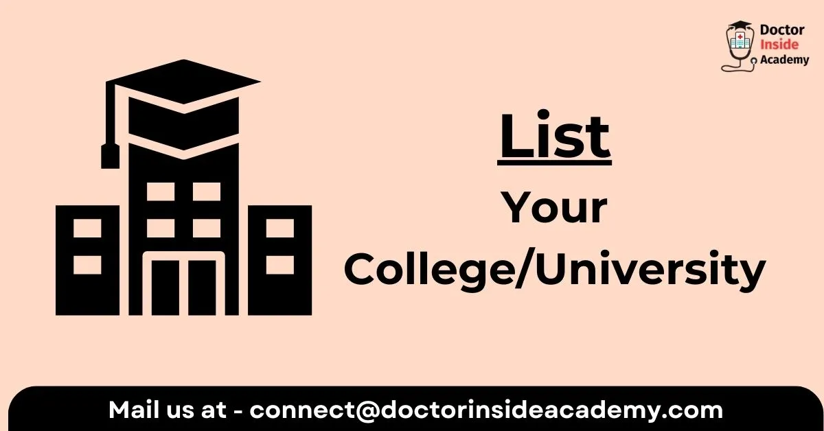 List Your College/University - Doctor Inside Academy